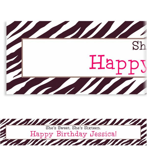 Zebra Print Party City Banners