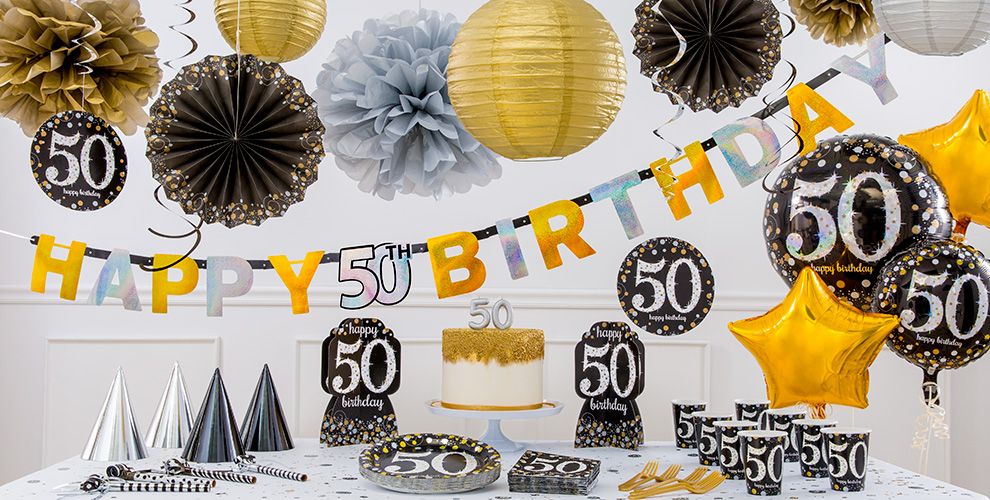 Sparkling Celebration 50th Birthday Party Supplies - Party City